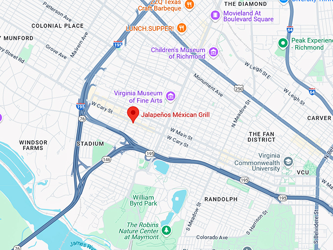 16. jalape&ntilde;os m&eacute;xican grill map