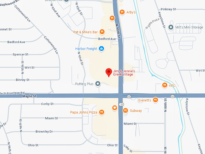 16. jim & jennie's greek village map