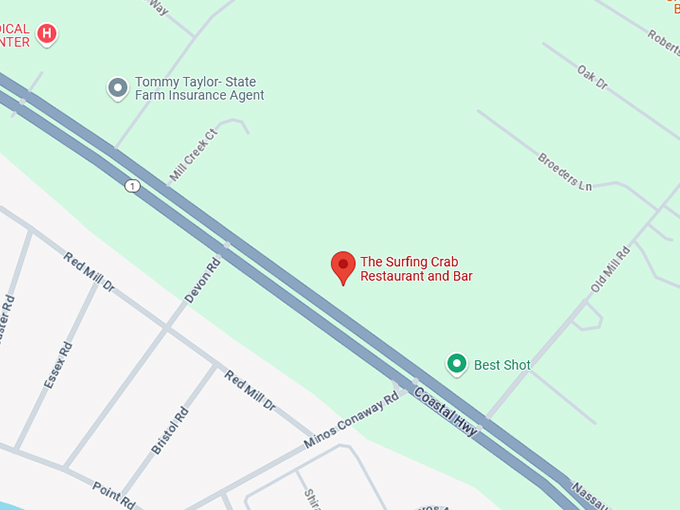 16. the surfing crab restaurant and bar map