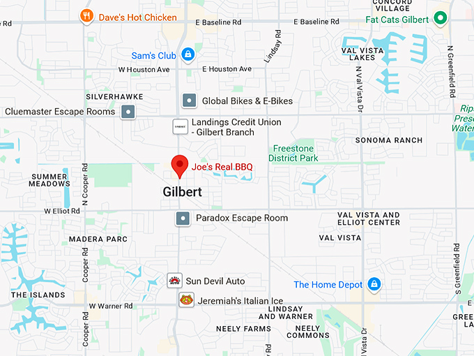 16. joe's real bbq map