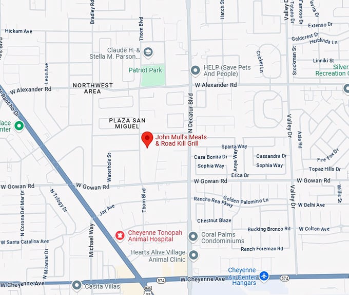 16. john mull's meats & road kill grill map