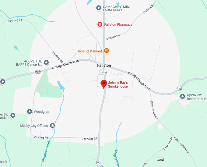 16. johnny ray's smokehouse map