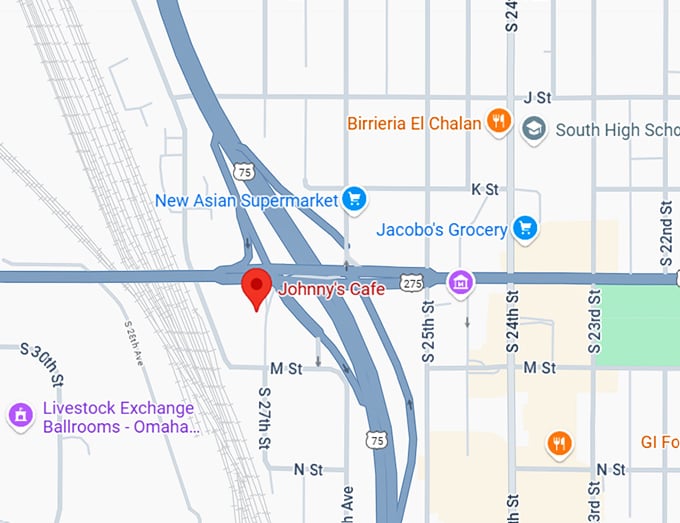 16. johnny's cafe map