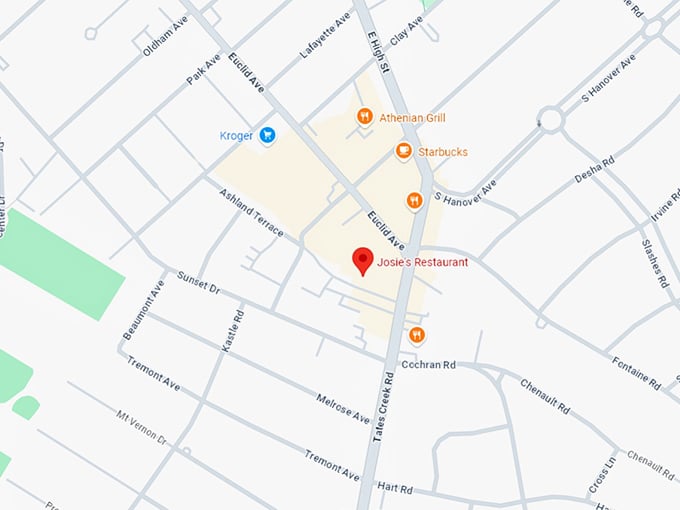 16. josie's restaurant map