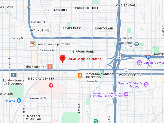 16. joslyn castle & gardens map