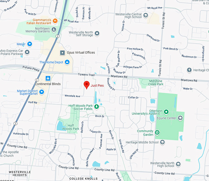 16. just pies inc map