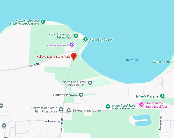 16. kelleys island state park map