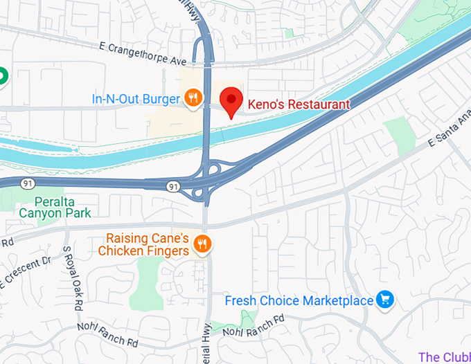 16. keno's restaurant map