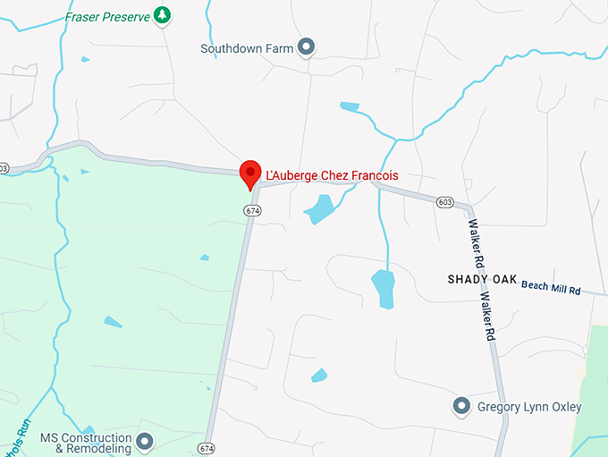 16. l'auberge chez francois map