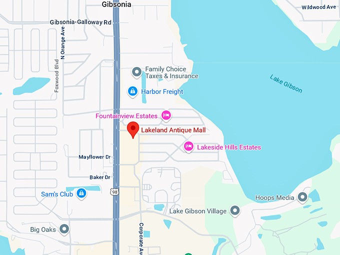 16. lakeland antique mall map
