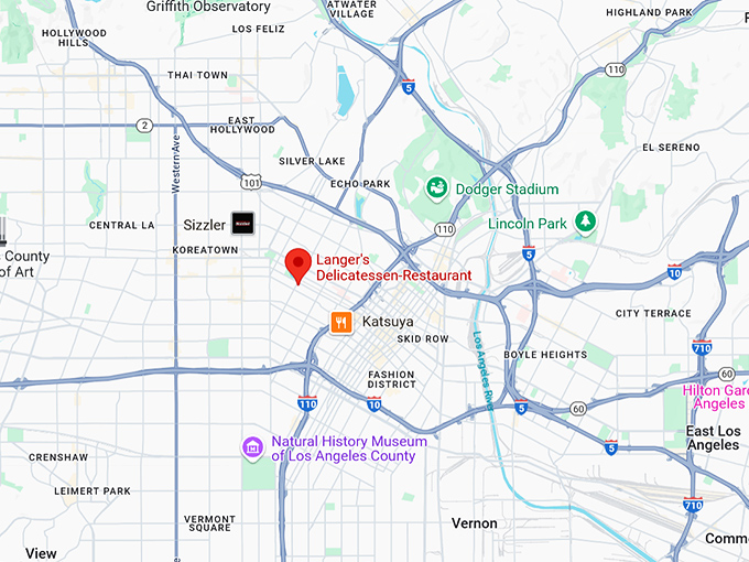 16. langer's delicatessen restaurant map