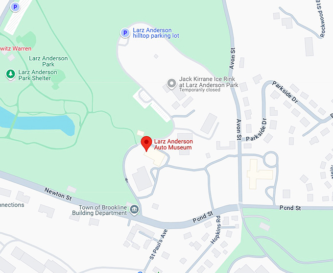 16. larz anderson auto museum map