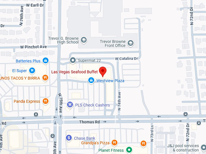16. las vegas seafood buffet map
