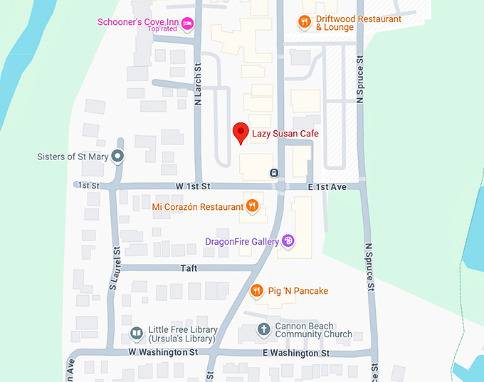 16. lazy susan cafe map