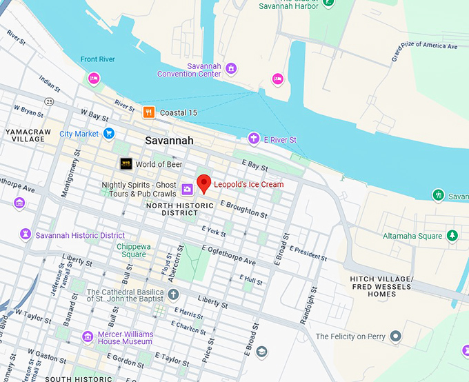 16. leopold's ice cream map