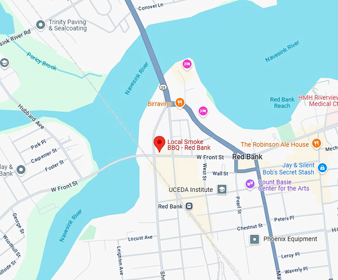 16. local smoke bbq red bank map
