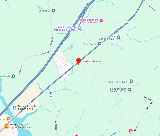 16. lovebirds donuts map
