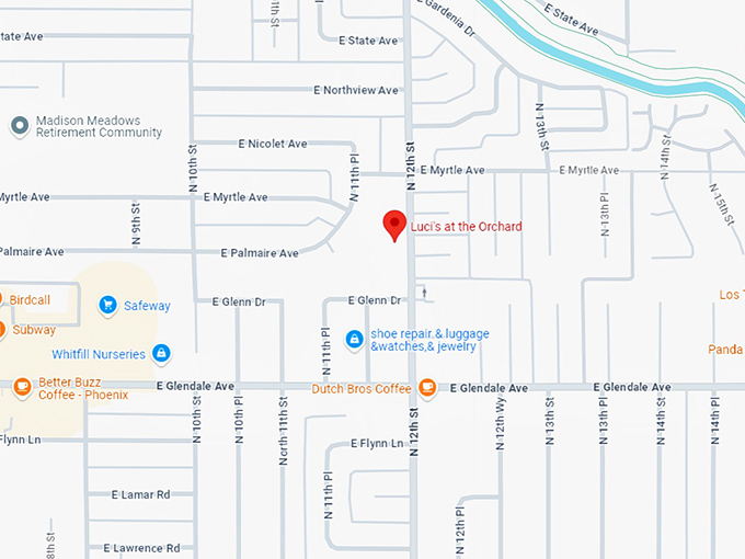 16. luci's at the orchard map