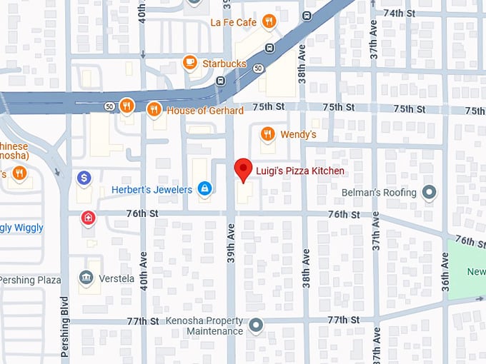 16. luigi's pizza kitchen map
