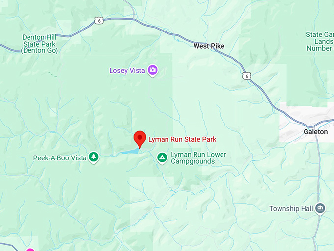 16. lyman run state park map
