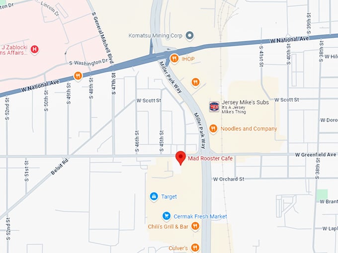 16. mad rooster cafe map