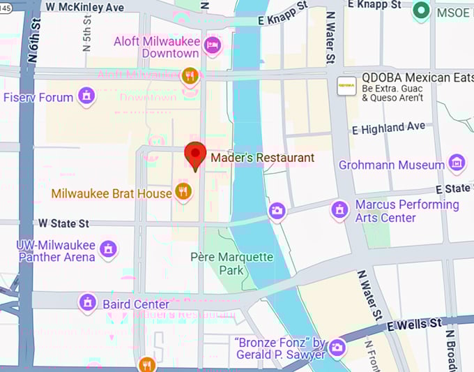 16. mader's restaurant map