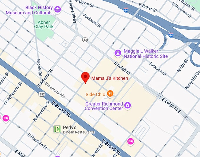 16. mama j's kitchen map