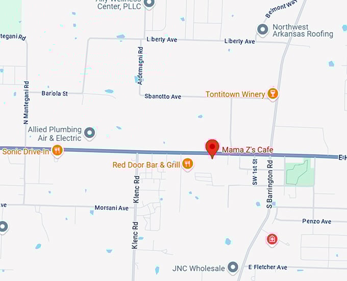 16. mama z's cafe map