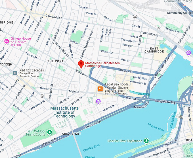 16. mamaleh's delicatessen cambridge map