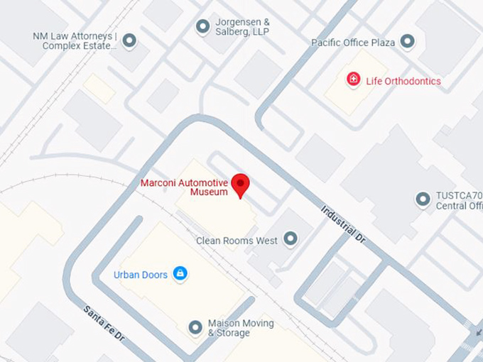 16. marconi automotive museum map