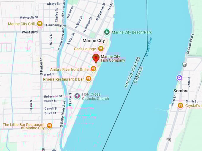 16. marine city fish company map