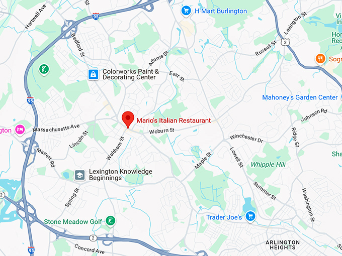 16. mario's italian restaurant map