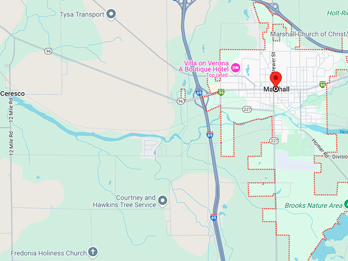 16. marshall, mi map