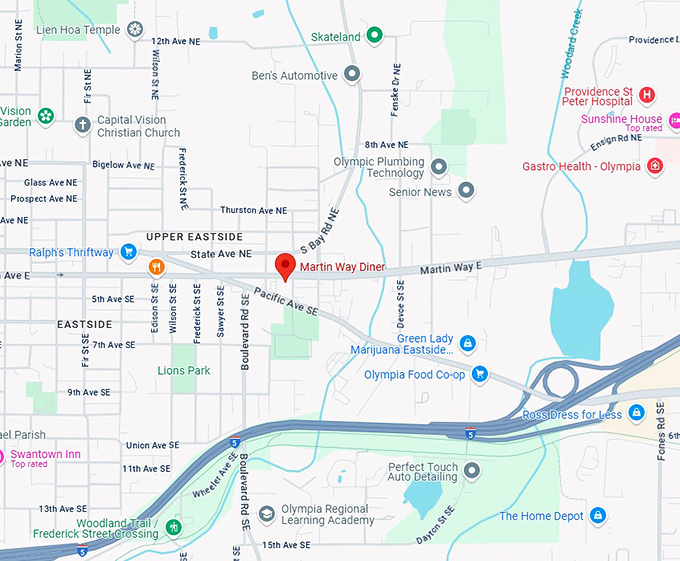 16. martin way diner map