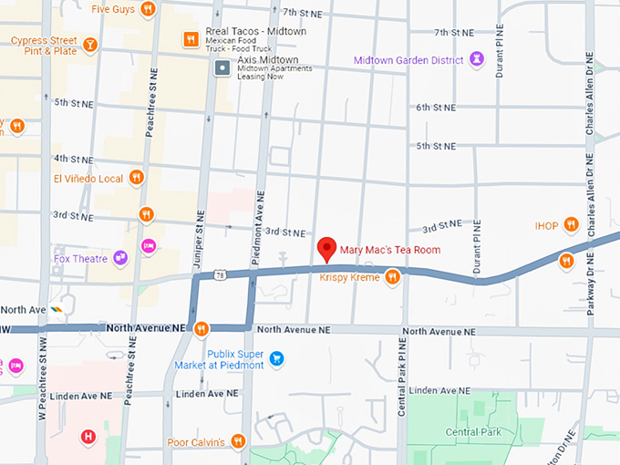 16. mary mac's tea room map