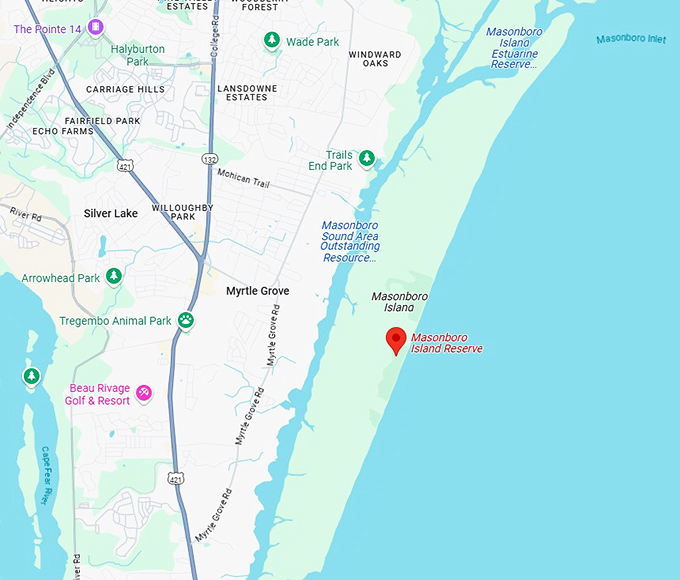 16. masonboro island reserve map