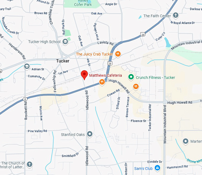 16. matthews cafeteria map