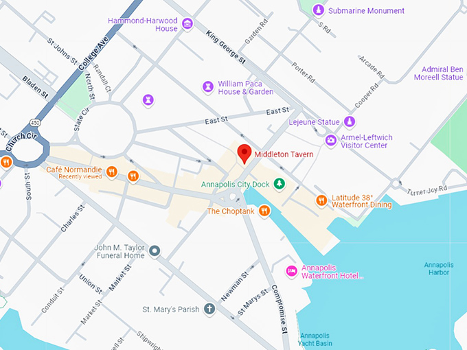 16. middleton tavern map
