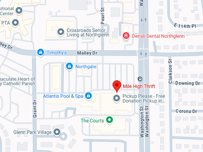 16. mile high thrift map