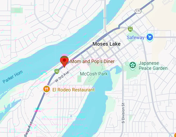 16. mom and pop's diner map