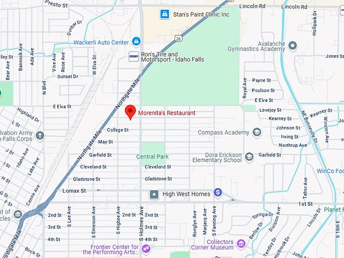 16. morenita's restaurant map