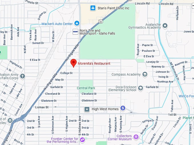 16. morenita's restaurant map