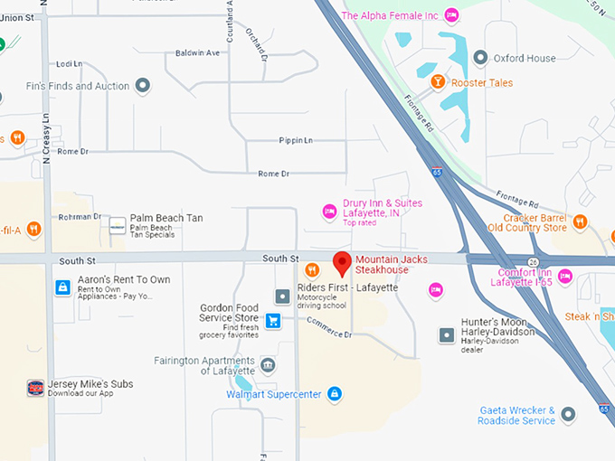 16. mountain jacks steakhouse map