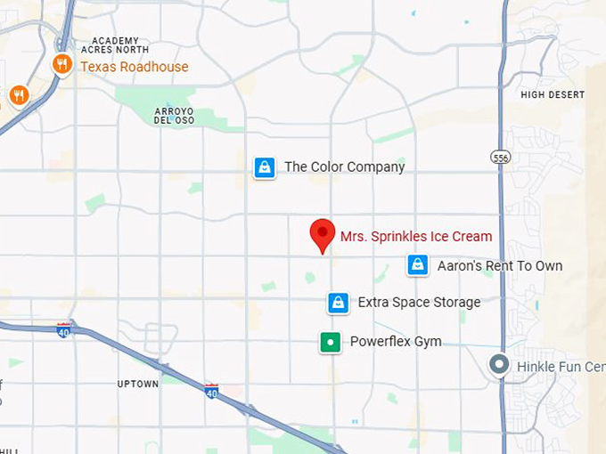 16. mrs. sprinkles ice cream map