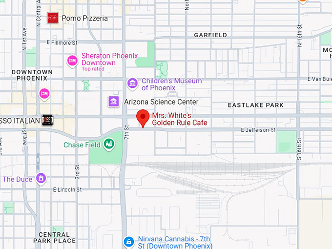 16. mrs. white’s golden rule cafe map