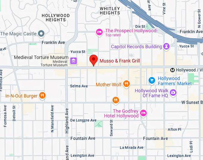 musso & frank grill map