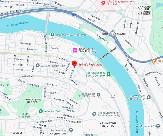 16. nadine's restaurant map