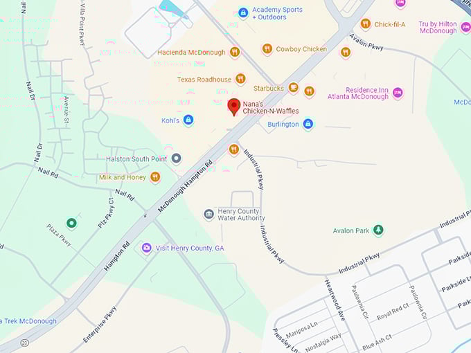 16. nana's chicken n waffles map