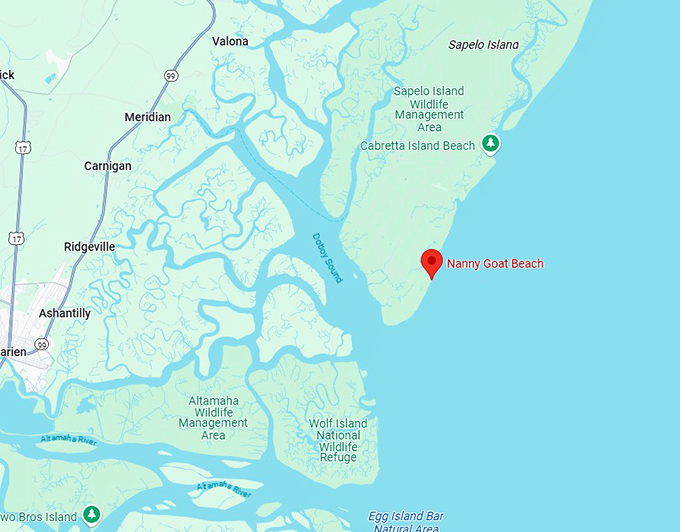 16. nanny goat beach map