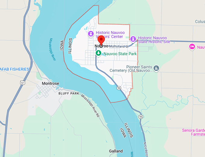 16. nauvoo, il map